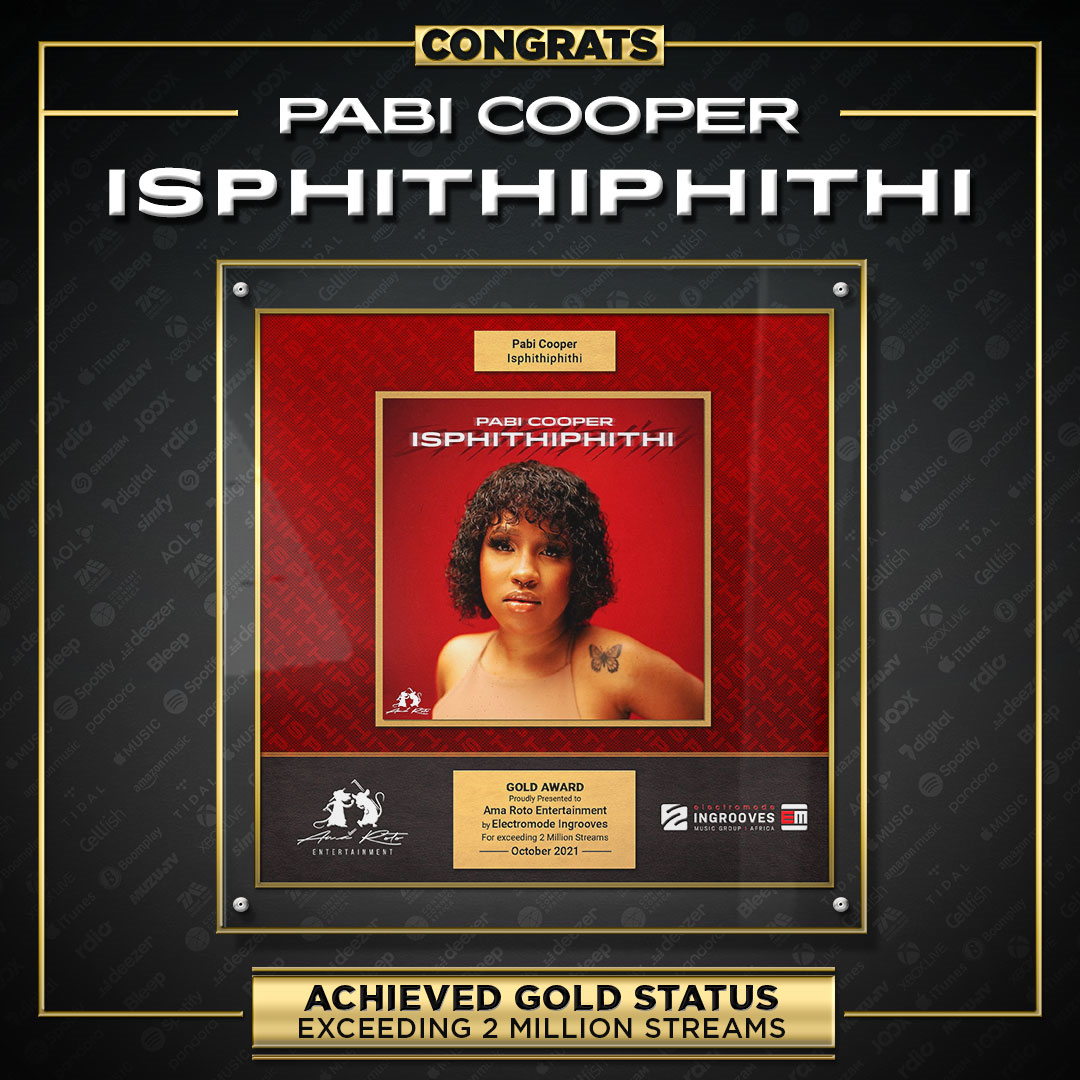 Pabi Cooper's Isphithipithi debut single Goes GOLD!